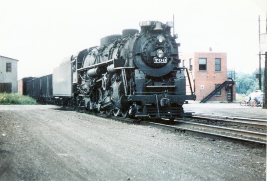 1066 Bellevue OH NKP 706 eb 6-23-1956 Goodrick | The Nickel Plate Archive