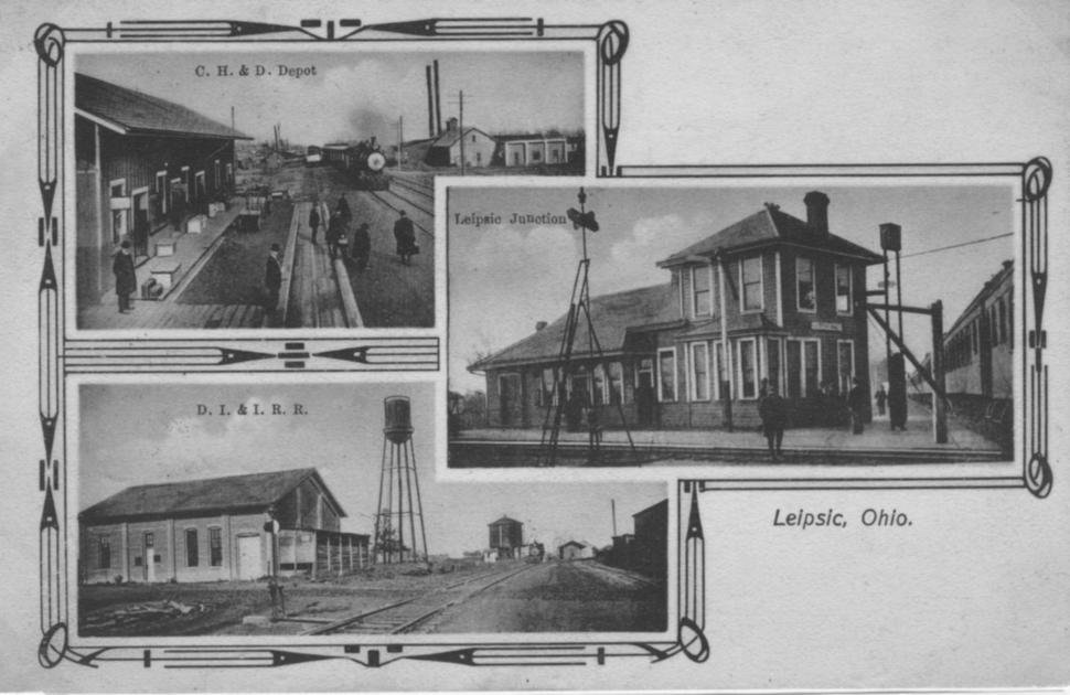 1089 Leipsic Jct.OH Four photo postcard | The Nickel Plate Archive