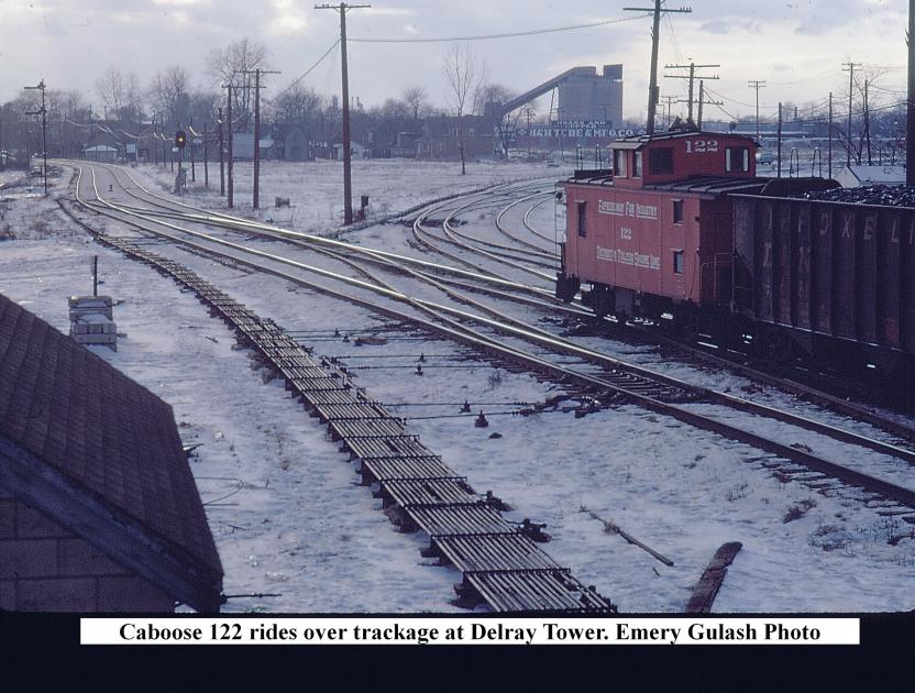 D&TSL Caboose 122 Detroit MI Delray Tower 2-67 | The Nickel Plate Archive