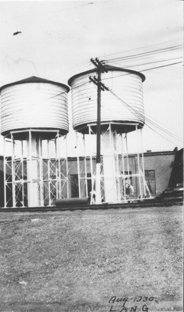 D&TSL Water Tank Lang Yard OH 8-1930 | The Nickel Plate Archive