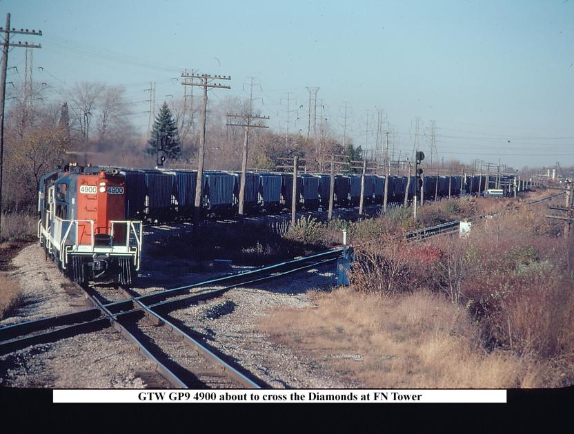 GTW GP9 4900 FN Tower Extra Grain Train 10-31-80 | The Nickel Plate Archive
