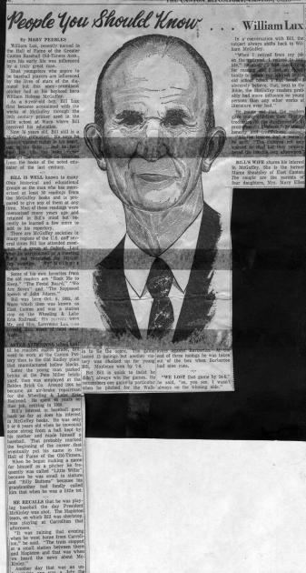 News Article - William Lux Bio | The Nickel Plate Archive