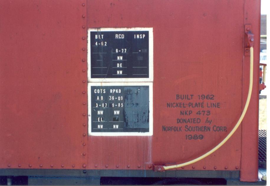 NKP #0473 BW Cab Parksley VA 8-5-9sign | The Nickel Plate Archive