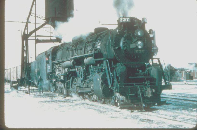 NKP 2-8-4 #737 Frankfort IN Nov 1953s | The Nickel Plate Archive