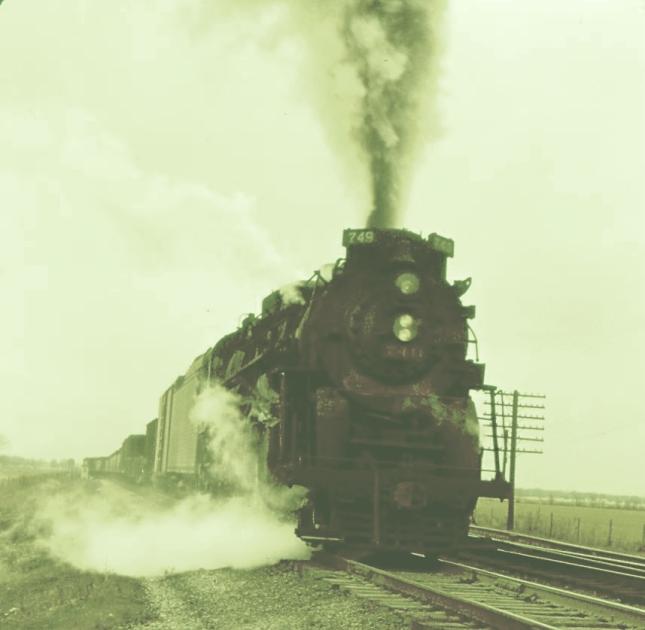 NKP 2-8-4 #749 Fostoria OH Fall 1956 | The Nickel Plate Archive