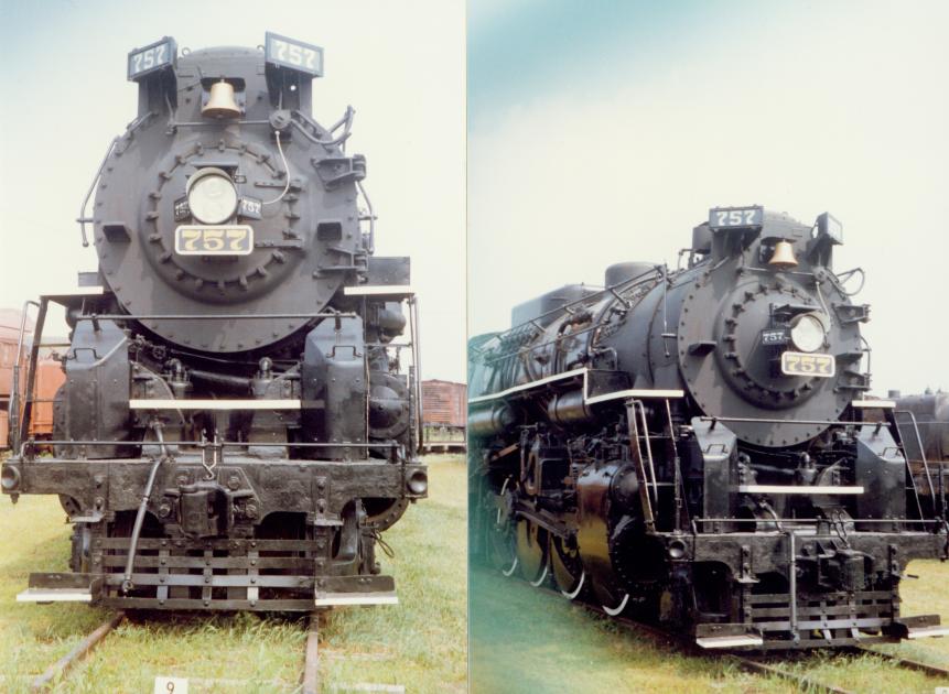 NKP 757 Strasburg PA Two front views | The Nickel Plate Archive