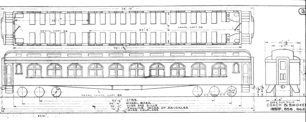 NKP #855 78' Wdn Coach Built 1906 | The Nickel Plate Archive