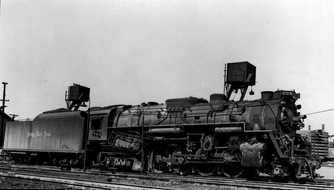 NKP Class S 704 Peoria IL RS view 8-1-1950 WEC Col | The Nickel Plate ...