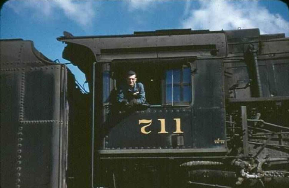 NKP Class S 711 Frankfort IN Cab view 5-1955 | The Nickel Plate Archive