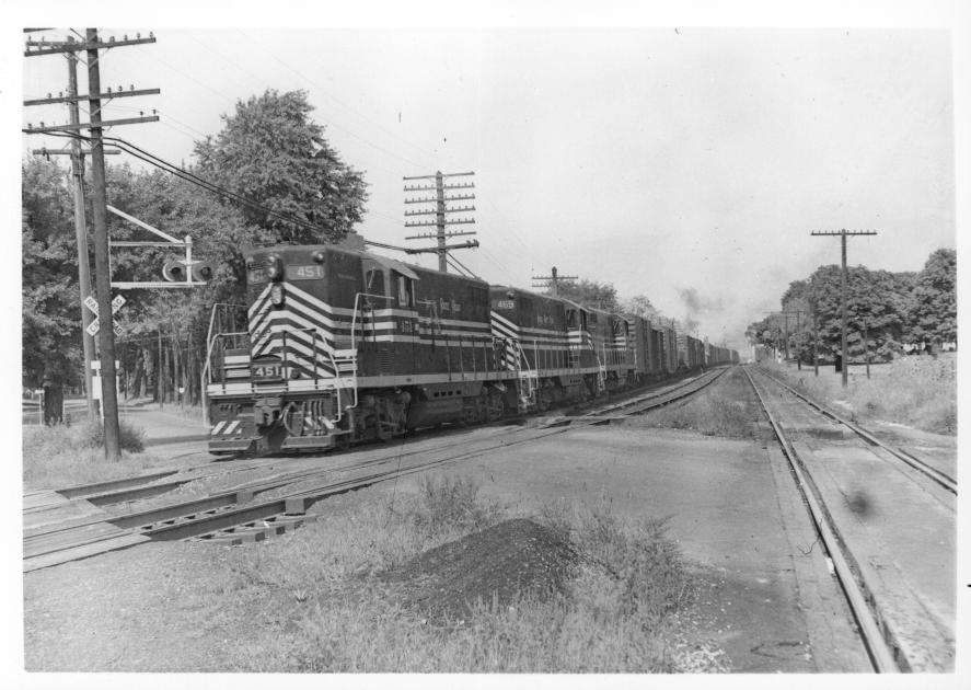 NKP GP9 451 Bellevue OH 9-8-1956 HAM | The Nickel Plate Archive