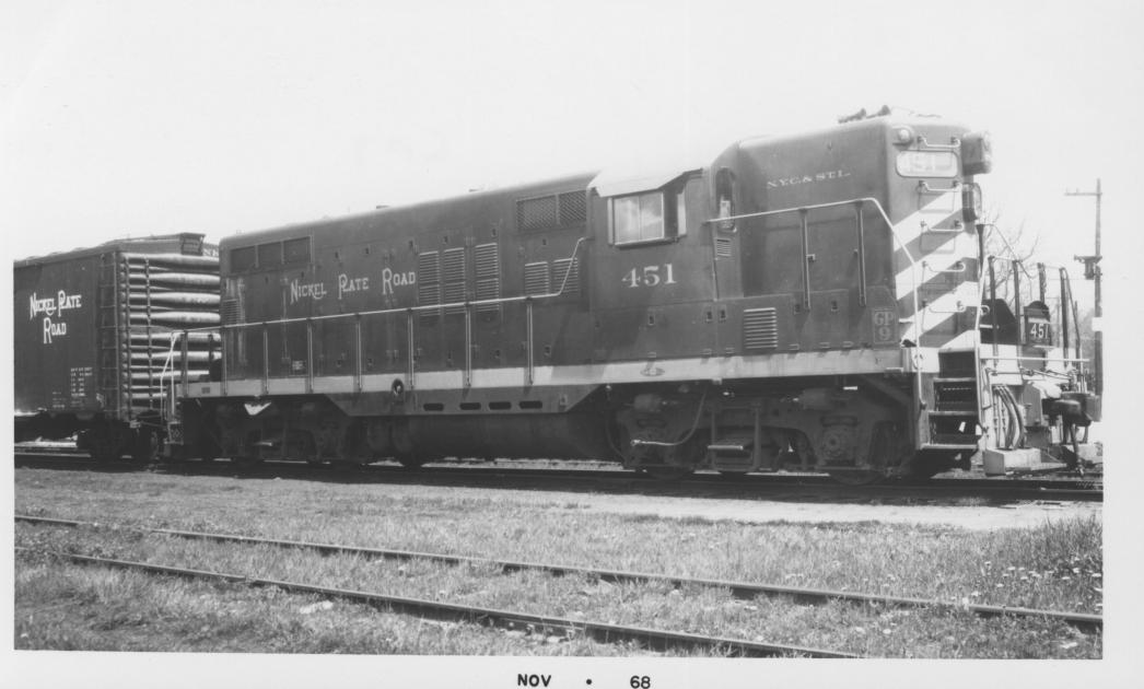 NKP GP9 451 Bluffton IN 5-4-1961 ABJ | The Nickel Plate Archive