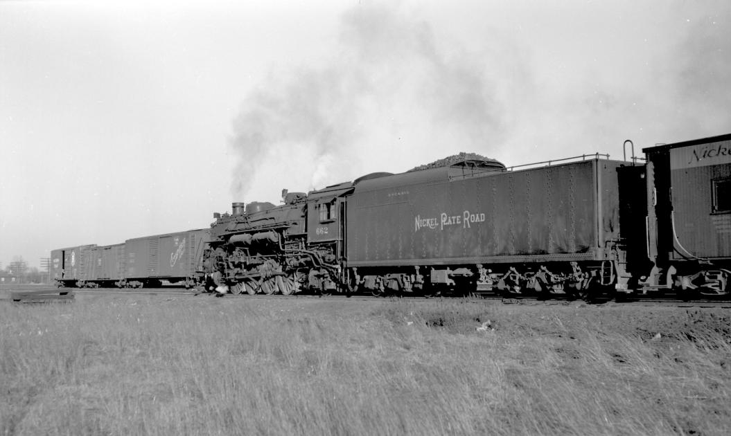 NKP H-6f 662 Erie PA 4-27-57 Going away | The Nickel Plate Archive