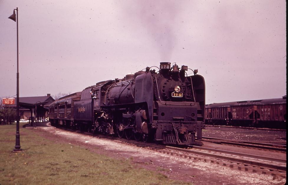 NKP L-1a 172 Englewood IL 3-24-1954 eb with train | The Nickel Plate ...