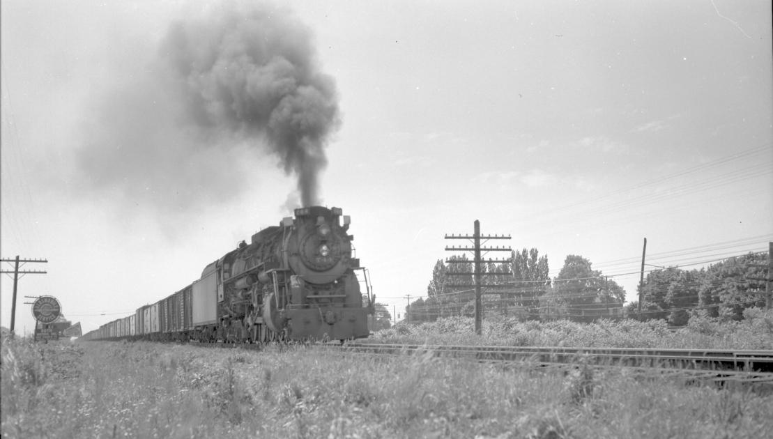 NKP S-2 744 Harbor Crk PA 6-30-1957 eb near US20 | The Nickel Plate Archive