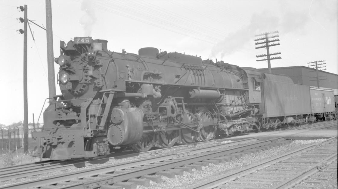 NKP S-2 745 Cascade PA 10-27-1957 in siding | The Nickel Plate Archive
