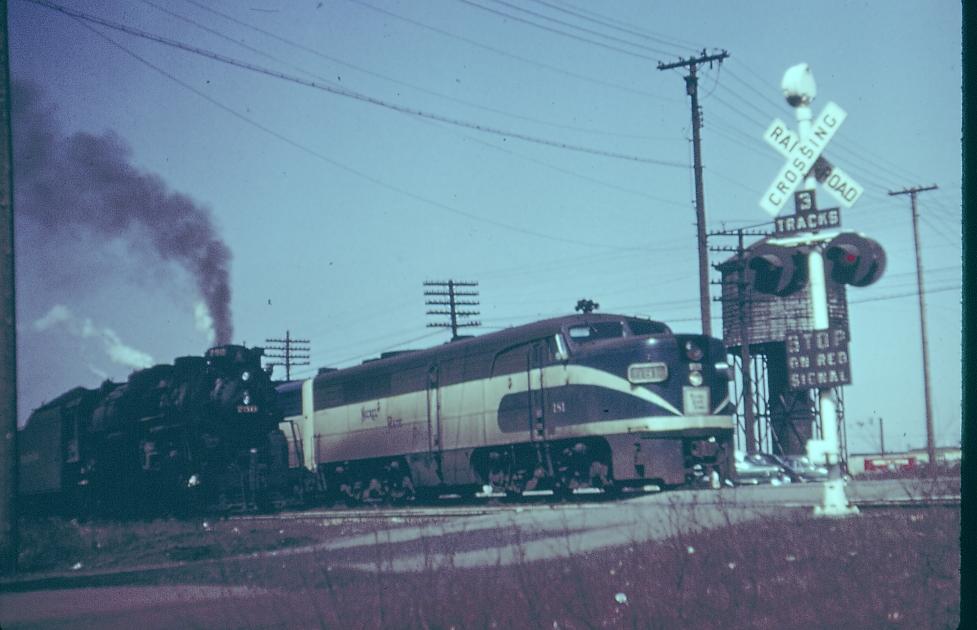 NKP S-2 750 passed by PA1 181 unknown location | The Nickel Plate Archive