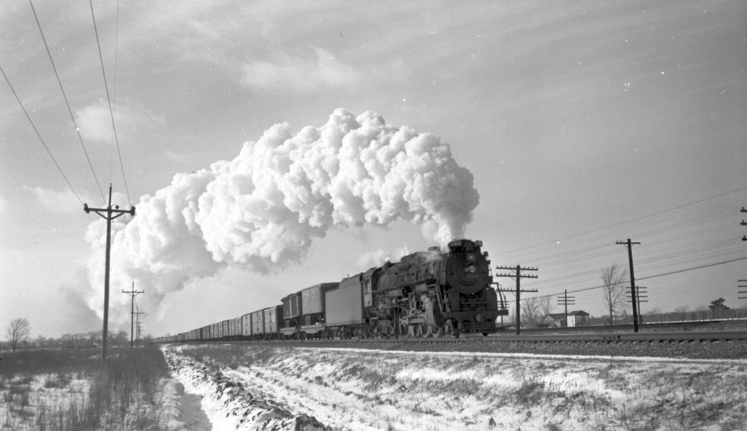 NKP S-2 763 Harbor Crk PA 1-19-1958 eb at Dawson Road | The Nickel Plate Archive