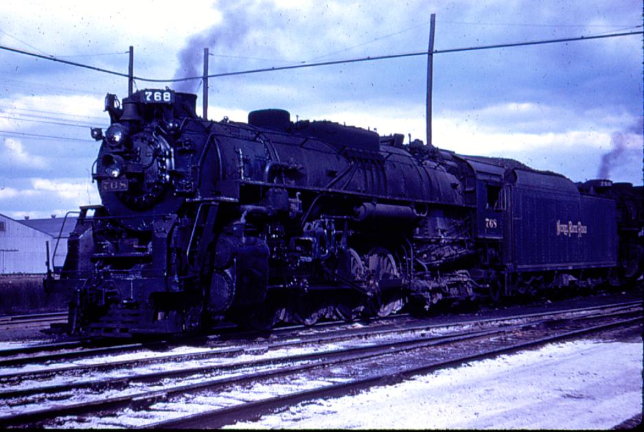 NKP S-2 768 East Wayne IN on ready track NKPHTS | The Nickel Plate Archive