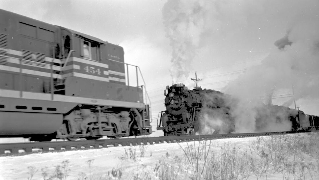 NKP S-3 776 Erie PA 1-19-1958 Meeting GP9 454 | The Nickel Plate Archive