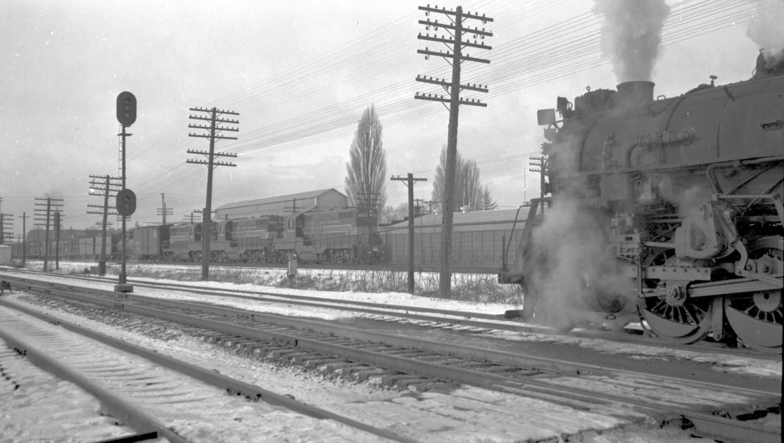 NKP S-3 777 North East PA 12-30-1956 3 NYC geeps on train | The Nickel ...