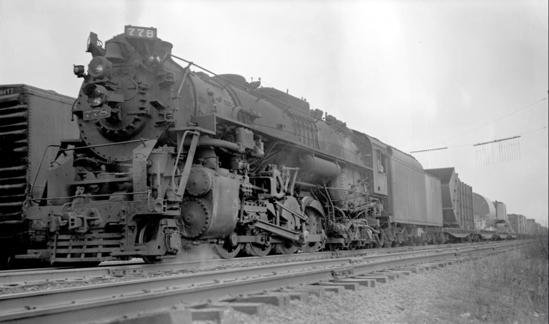 NKP S-3 778 Left front view with train | The Nickel Plate Archive