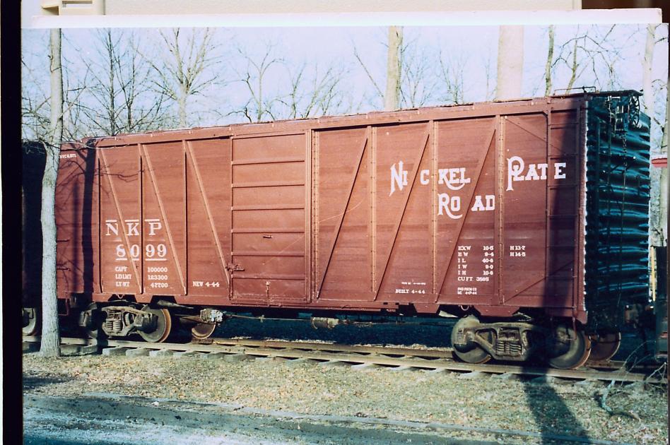 NKP Wood Boxcar 8099 Noblesville IN 10-3-92 | The Nickel Plate Archive