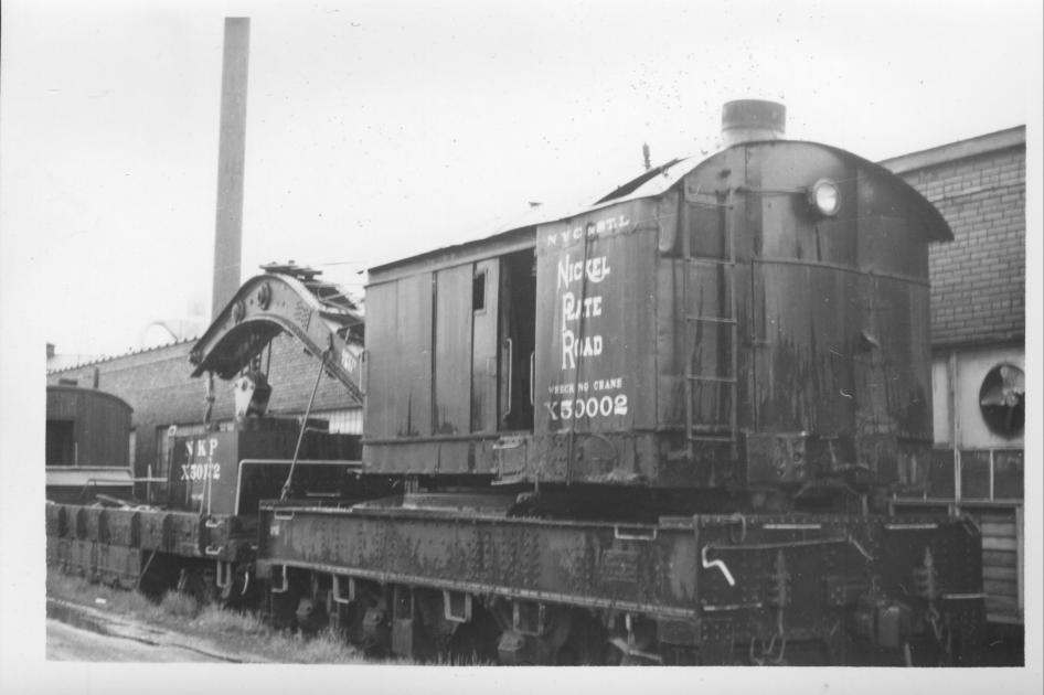 NKP Wreck Crane X50002 Muncie IN 5-7-1967 | The Nickel Plate Archive