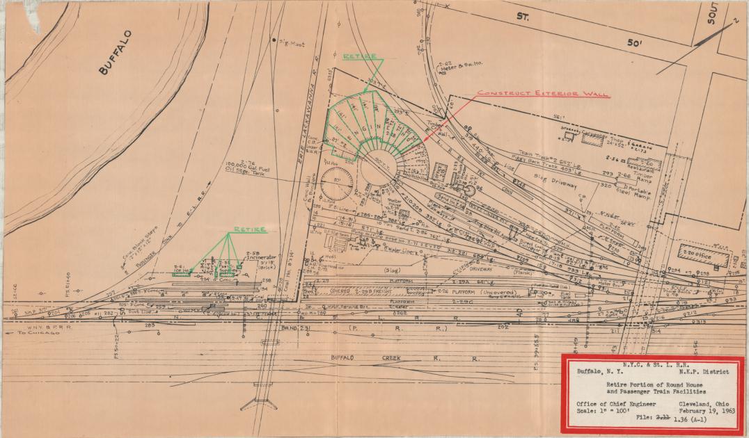 Map - NKP 1.36 1963w Retire Portion Roundhouse Bi400i | The Nickel ...