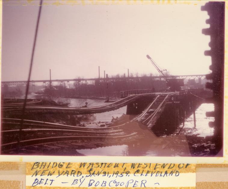 Photo - W&LE Cleveland OH Bridge Washout 1-1959 | The Nickel Plate Archive