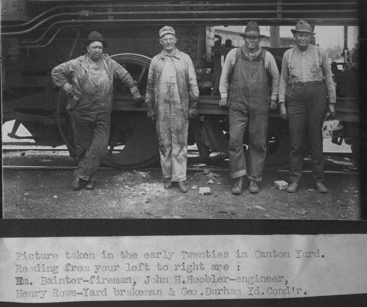 Photo - W&LE Train Crew at Canton Yard 1920's | The Nickel Plate Archive