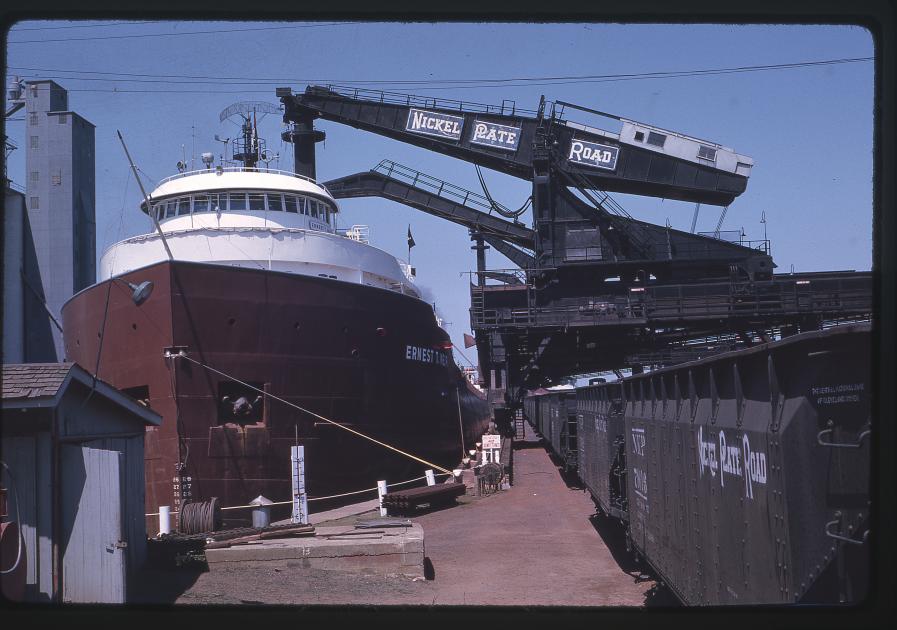 Ernest T. Weir" at Hulett ore unloaders in Huron OH on August 10 1962 ...