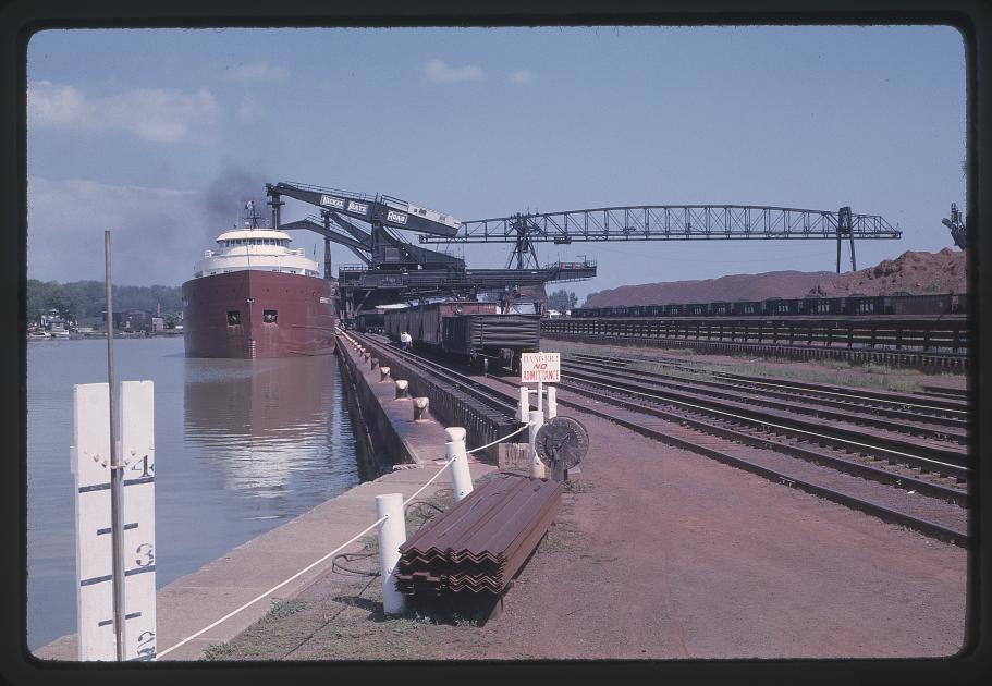 Ernest T. Weir" at Hulett ore unloaders in Huron OH on August 10 1962 ...