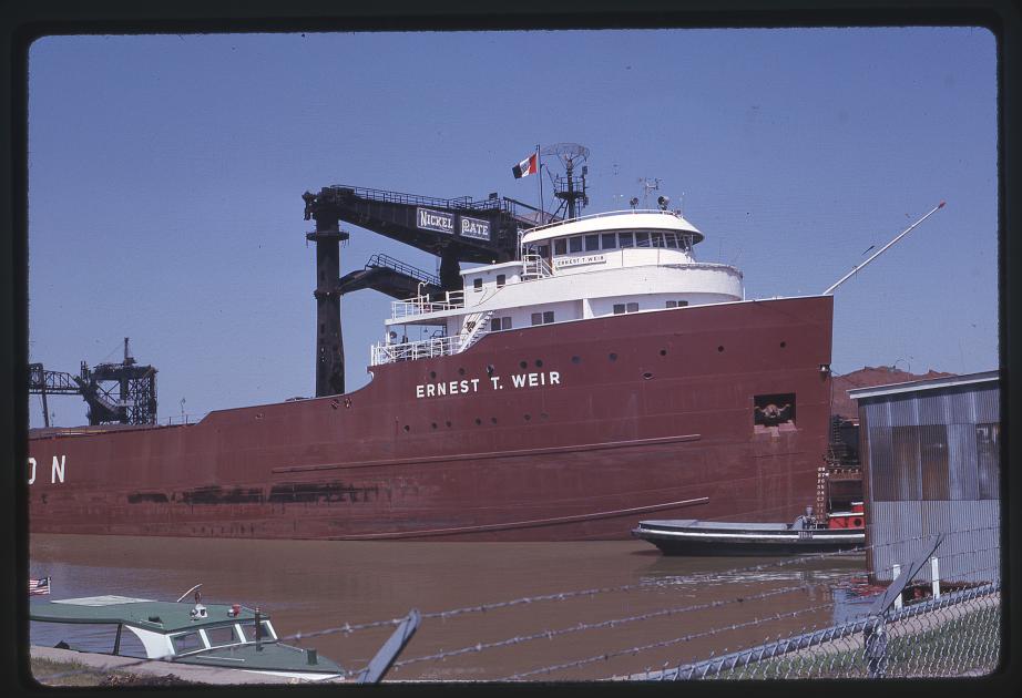 Ernest T. Weir" at Hulett ore unloaders in Huron OH on August 10 1962 ...