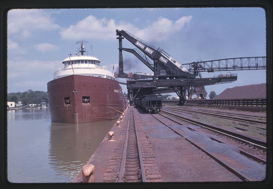 Ernest T. Weir" at Hulett ore unloaders in Huron OH on August 10 1962 ...