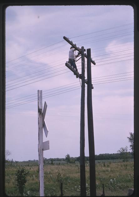 Lineman Repairing Telegraph Lines In June 1964 The Nickel Plate Archive