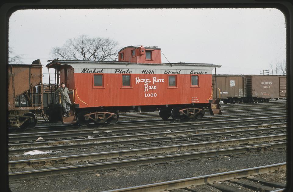 Caboose #1000 in East Wayne IN in March 1960 | The Nickel Plate Archive