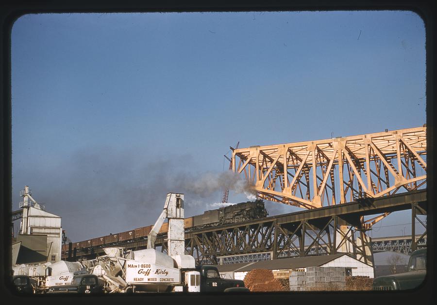 Bridges and freight train in Cleveland OH | The Nickel Plate Archive