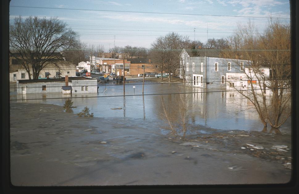 View of Auglaize River flood in Oakwood OH in February 1959 | The ...
