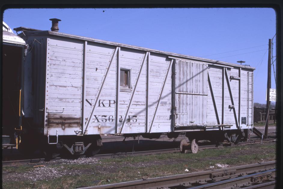 MoW Boxcar #X56245 in Fremont OH in April 1971 | The Nickel Plate Archive
