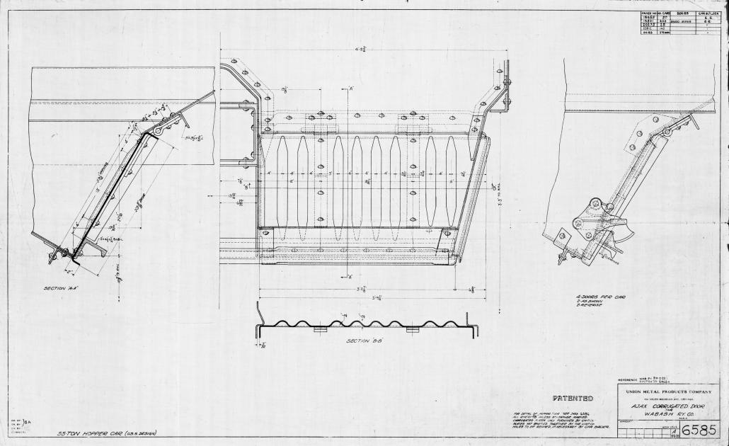 UMP 6585 Ajax Corrigated Door - Hopper - Wabash - Sep 9 1929 | The ...