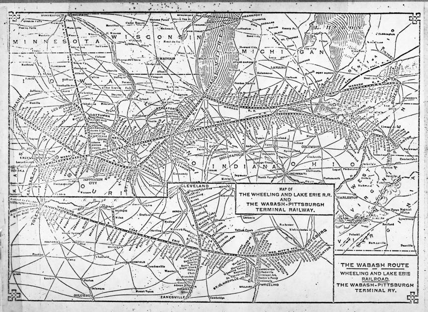 Wabash System Map 1900's | The Nickel Plate Archive