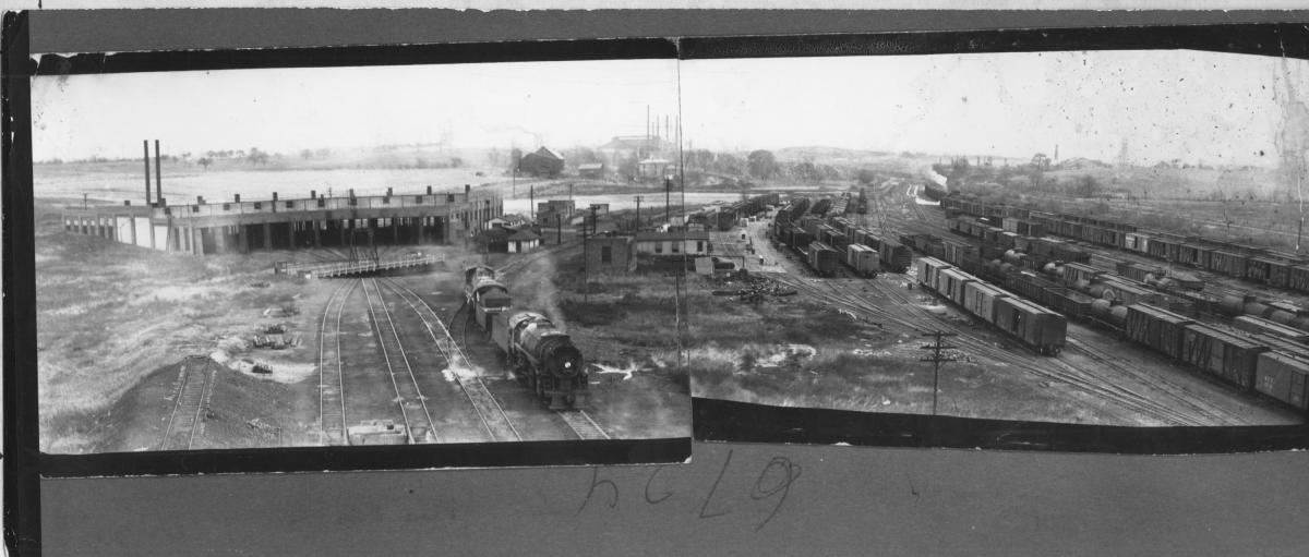 W&LE Building Canton OH Gambrinus Yard View of Roundhouse & Yard 1930's ...
