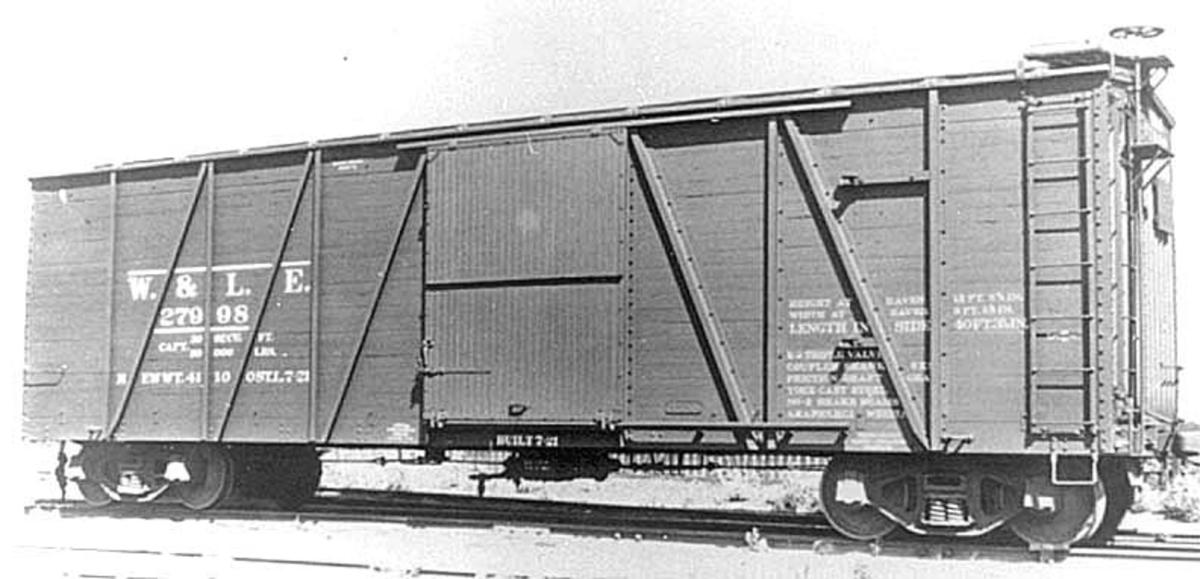 W&LE Boxcar 27998 Wood 40ft outside braced | The Nickel Plate Archive