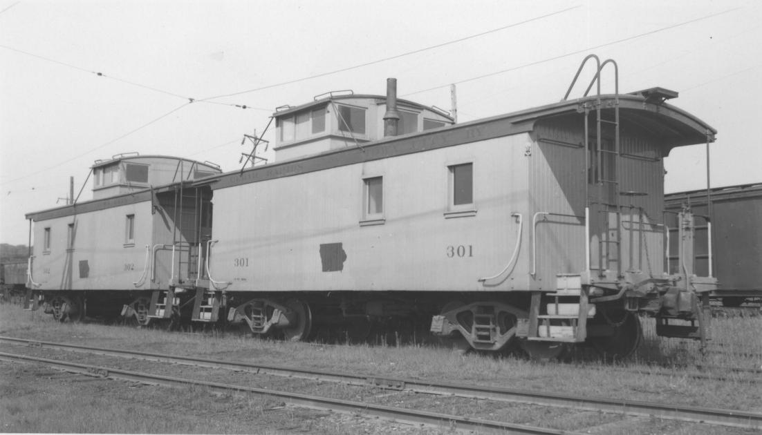 W&LE Caboose as CRANDIC 301 & 302 8-7-1950 | The Nickel Plate Archive