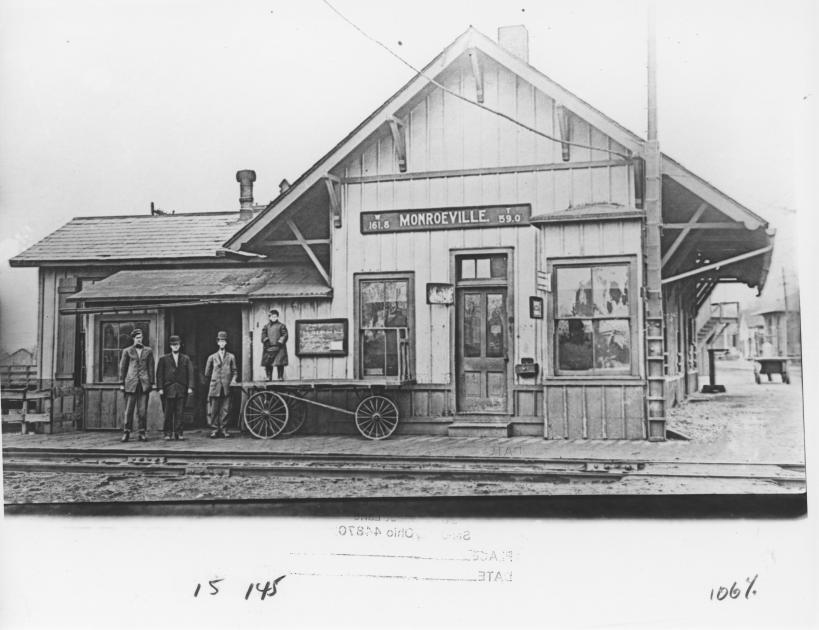 W&LE Depot Monroeville OH 1920's | The Nickel Plate Archive