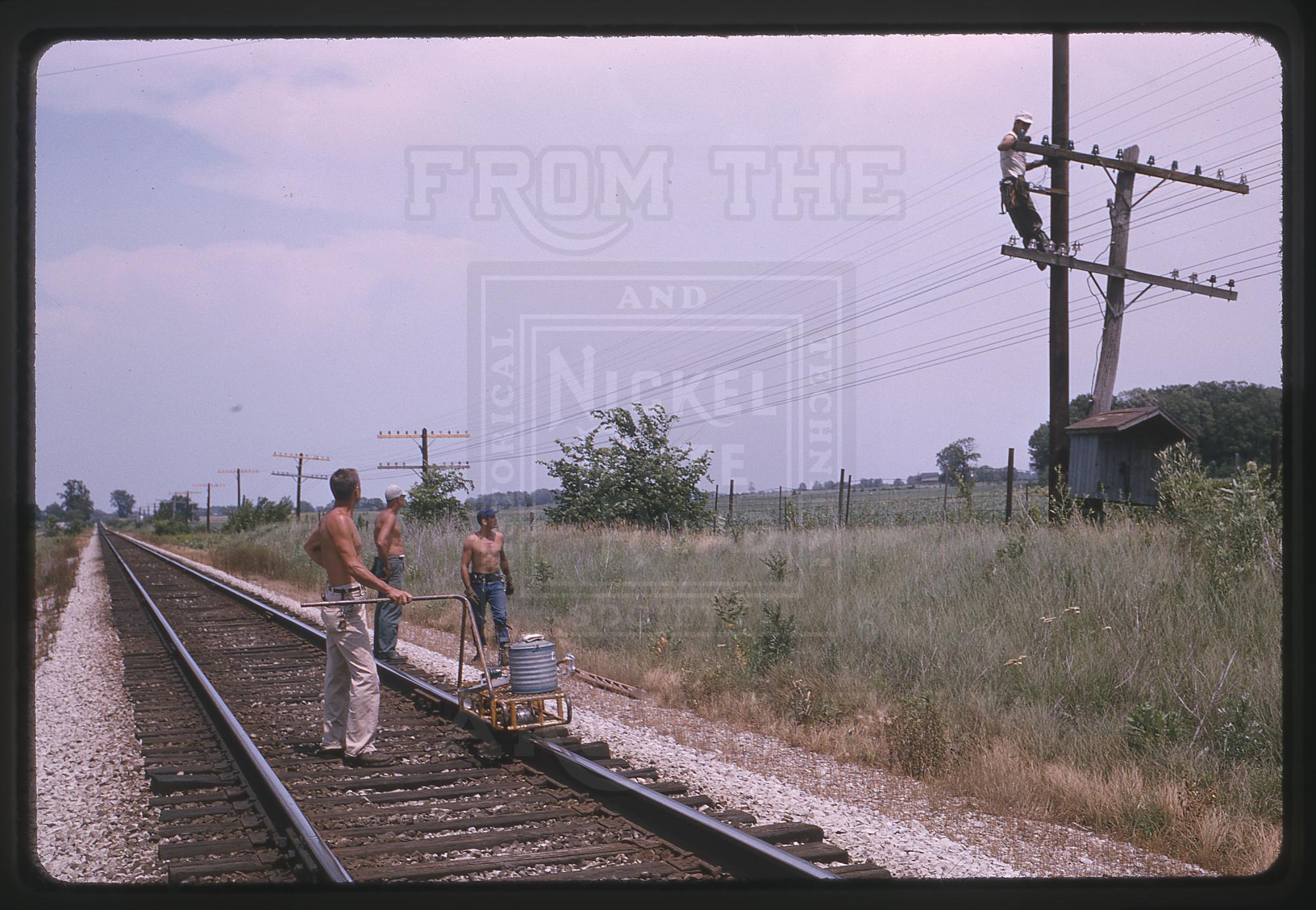 Lineman Repairing Telegraph Lines In June 1964 The Nickel Plate Archive